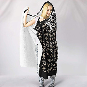 Moomo Viking Ultra Soft Wearable Hoodie Blanket Lightweight Cloak for Couch & Sofa Home and Your Family Winter Spring White 60x80 inch