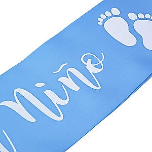 OLILLY Sash for Baby Shower ES un Niño - Banda para Baby Shower (Azul)