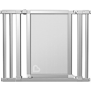 Munchkin® Vibe Baby Gate, Turn Key Mounted Safety Gate for Stairs, Hallways and Doors, Walk Through with Door, Mesh and Steel, Silver Ice , 29x40.5 Inch (Pack of 1)