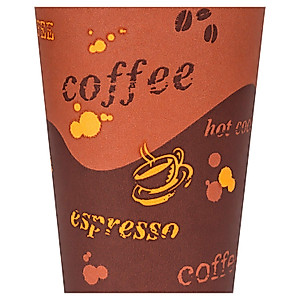 Karat C-K512 12 oz Paper Hot Cup, Stock Print (Case of 1000)