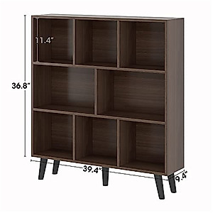 WAHEY Bookcase, 8 Cube Open Storage Display Bookshelf with Legs, HOFB012