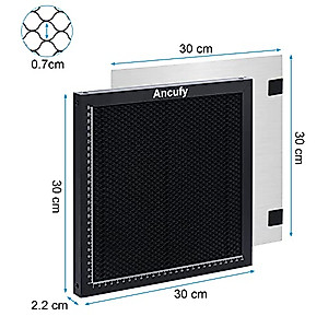 Simhevn Honeycomb Working Table (11.81'' x 11.81''), Laser Cutting Honeycomb Laser Bed for CO2 or Diode Laser Engraver Cutting Machine, Laser Engraver Accessories, Smooth Edge Cutting (300x300mm)