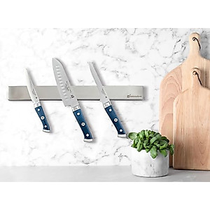 Restaurantware Met Lux 17.7 Inch Magnetic Knife Holder For Wall, 1 Powerful Knife Magnetic Strip - Space-Saving Organizer, Securely Hang Kitchen Utensils or Tools, Stainless Steel Knife Hanger
