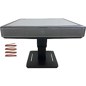 Gray Ultra-Thin Folding Automatic Mahjong Mah jongg Table 40mm American Mahjong Numbered Tiles Foldable Style + 4 Racks+ Hard Tabletop Cover