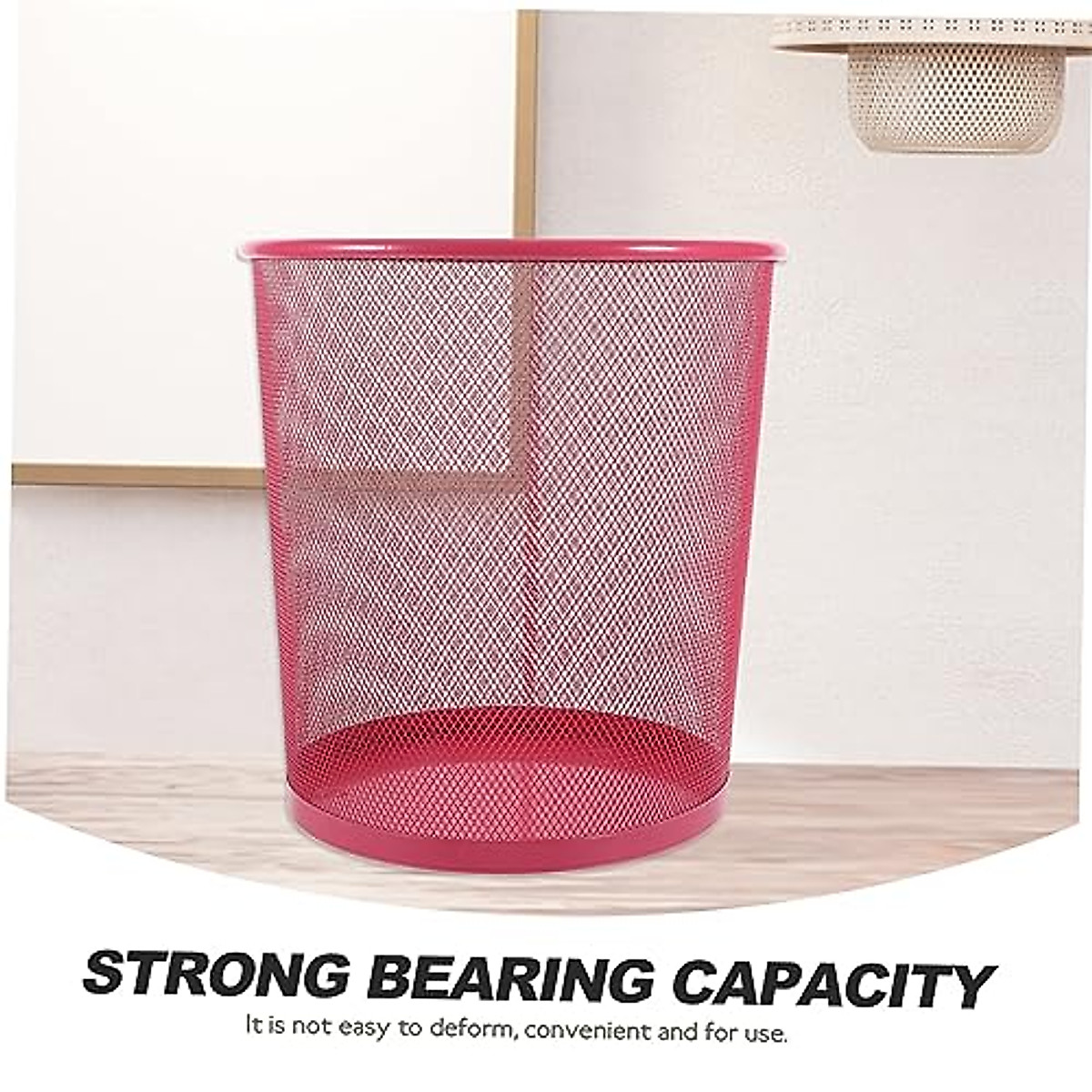 VILLCASE Small Wastebasket Small Metal Trash can Storage Box Trash can Small Trash can Office Trash bin Trash can for Bathroom no Cover Home Field Barbed Wire Storage Bins