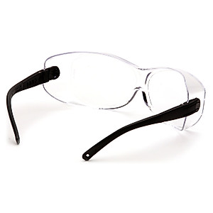 Pyramex OTS XL Safety Eyewear Black Temples Clear Lens