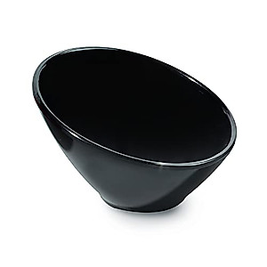 G.E.T. B-789-BK Angled Cascading Serving Bowl for Salads, Snacks and Pasta, 1 Quart / 10", Black