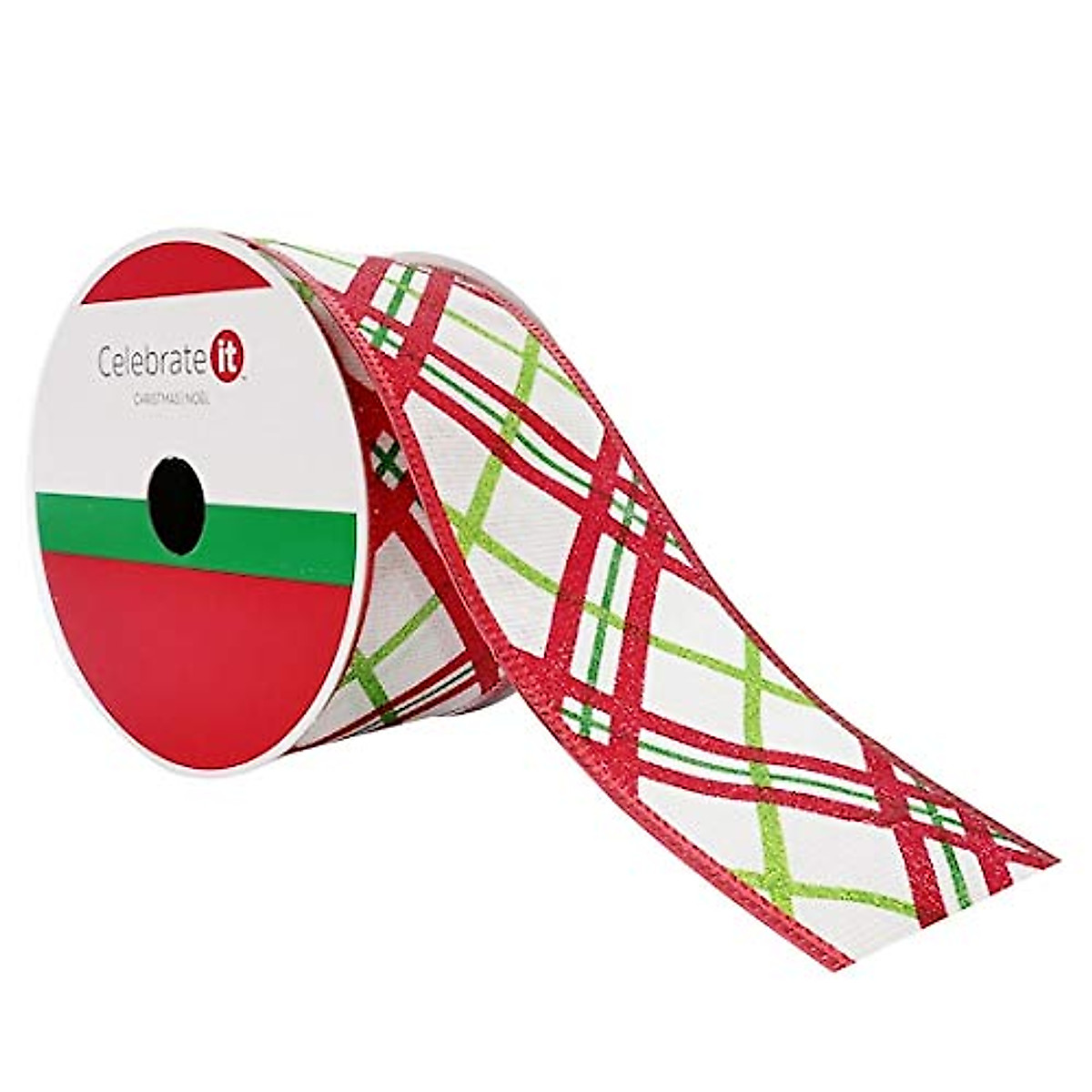 2.5" Wired Plaid Ribbon by Celebrate It Christmas