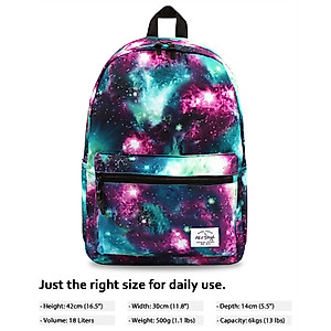 HotStyle TRENDYMAX Galaxy Backpack for School Girls, Boys & Kids, Green