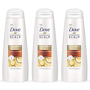 Dove Dermacare Scalp Haircare - Anti-Dandruff Shampoo - Dryness & Itch Relief - Net Wt. 12 FL OZ (355 mL) Per Bottle - Pack of 3 Bottles