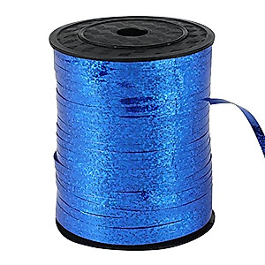 500 Yards Crimped Curling Ribbon,Shiny Metallic Balloon String Roll Gift Wrapping Ribbonfor Gift Box Wrapping,Florist Flowers,Party Birthday Decorations,Christmas Decor. (Blue)