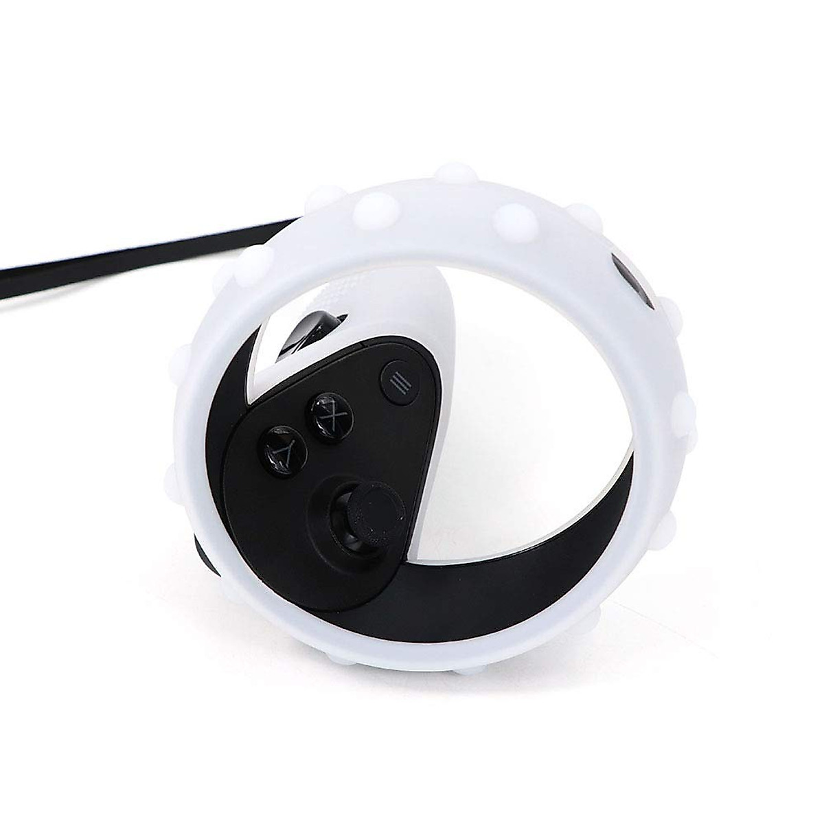 HissKong 1 Pair Controller Protective Case Waterproof and Non-Slip Silicone Cover for Oculus Quest and Oculus Rift S VR Controller Handle - White