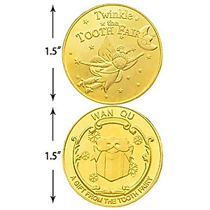 Yoriko 7 Pieces Tooth Fairy Kit Set with Picture Book, Tooth Holder, Tooth Fairy Coin, Sticker, Keepsake Wallet Pouch That Holds Teeth (Baby Girl)