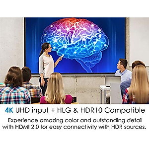 Optoma ZH403 1080p Professional Laser Projector | DuraCore Laser Light Source Up To 30,000 Hours | Crestron Compatible | 4K HDR Input | High Bright 4000 lumens | 2 Year Warranty,White