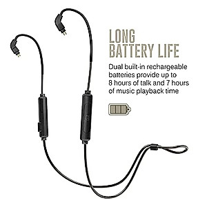 MEE audio BTN 2-Pin Bluetooth Wireless Adapter Cable with Qualcomm aptX for Massdrop and Other 2-pin in-Ear Monitors