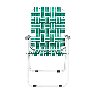 AFFAVON Folding Lawn Chairs Patio Chairs Beach Chairs 2 Packs - Lightweight, Sturdy, Comfortable, Portable, and Stylish Webbed Camping Chairs for Yard, Garden (Light Green)