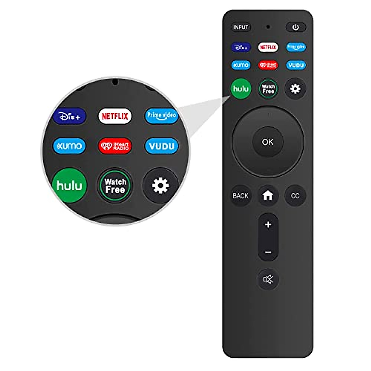 Universal Replacement Remote XRT260 for All Vizio Smart TVs with Shortcut Buttons Disney, Netflix, Prime Video, Hulu, XUMO, VEDU, iHeart Radio and More.