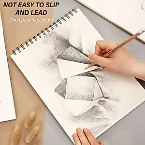 Cabreche Cute Sketchbook Top Spiral Bound Sketch Pad 9 x 12 inch,100GSM Thick Paper 50 Sheets 100 Pages,Art Sketch Book Aesthetic Writing Drawing Paper for Girls Women Face-Black Pink