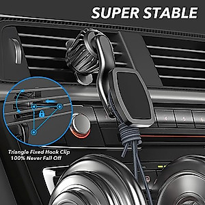 iFunyLED Magnetic Car Phone Holder Mount, Upgraded Clip Car Cell Phone Holder, 360° Strong Magnet Phone Holder for Car, Phone Mount for Car Vent Compatible with iPhone, Samsung, Smartphones, Tablets