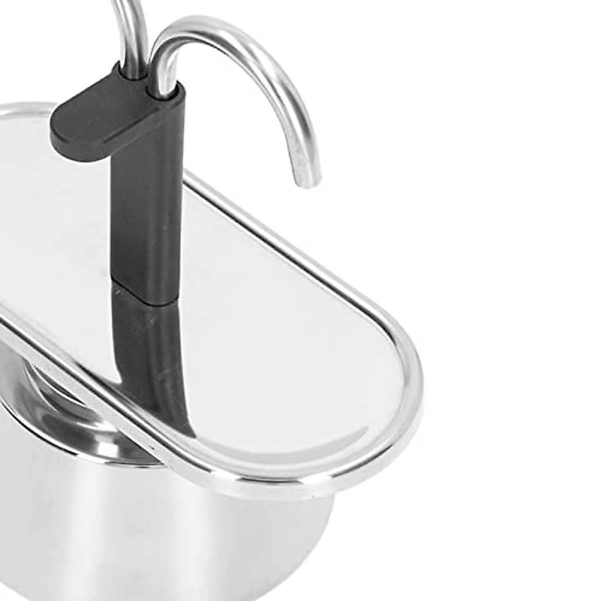 Haofy Stainless Steel Moka Pot, Stovetop Mini 2-Cup Moka Pot, 100ml Dual Pipe Stainless Steel Coffee Maker Anti Scald Nonslip Thickened Strainer Widely Used Mocha Pot