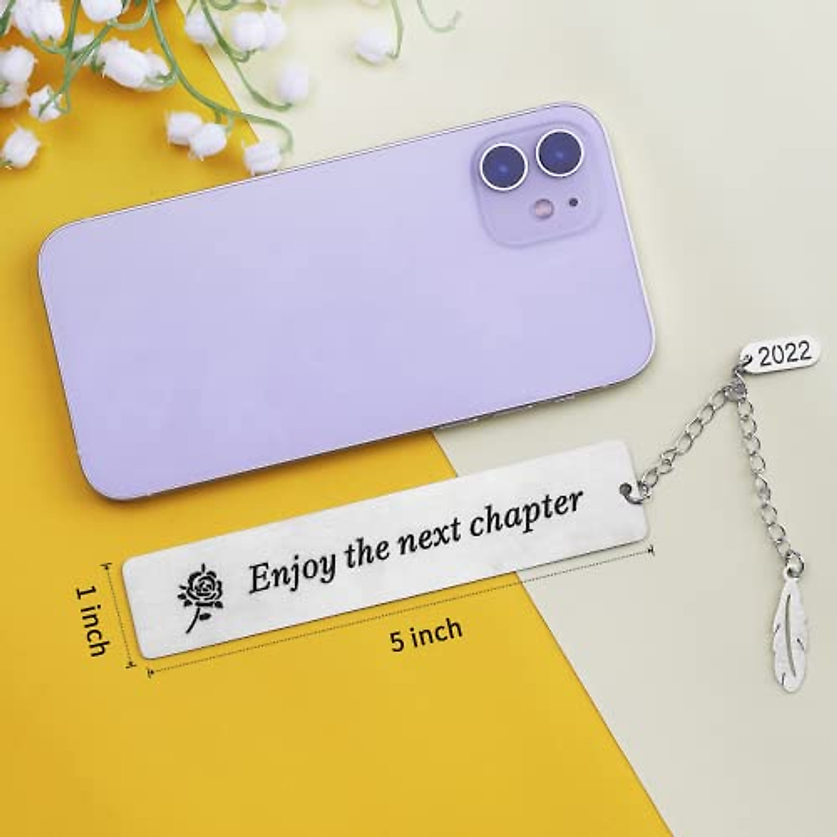 Enjoy Your Next Chapter Bookmark 2022, Retirement Gifts for Women, Book Lover, Coworker Leaving Gifts, Come with Gift Box and Best Wishes Card