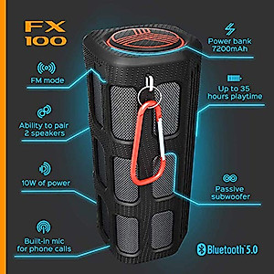 TREBLAB FX100 Extreme Bluetooth Speaker Z2 Over Ear Workout Headphones