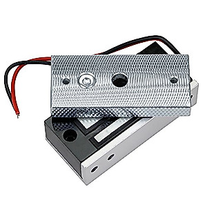 HFeng Electromagnetic Lock Access Control 60KG/132lbs Electronic Magnetic Lock DC12V Fail Safe NC Mini Small Door Lock for Electric Security System