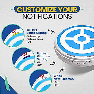 megacom DuoMon 1P/2P Auto Catcher compatible for Pokemon Go Plus - Compact Go Accessory with Auto Catch, Voice Notifications - Faster Wireless Bluetooth for Pocket Go Game (Blue)