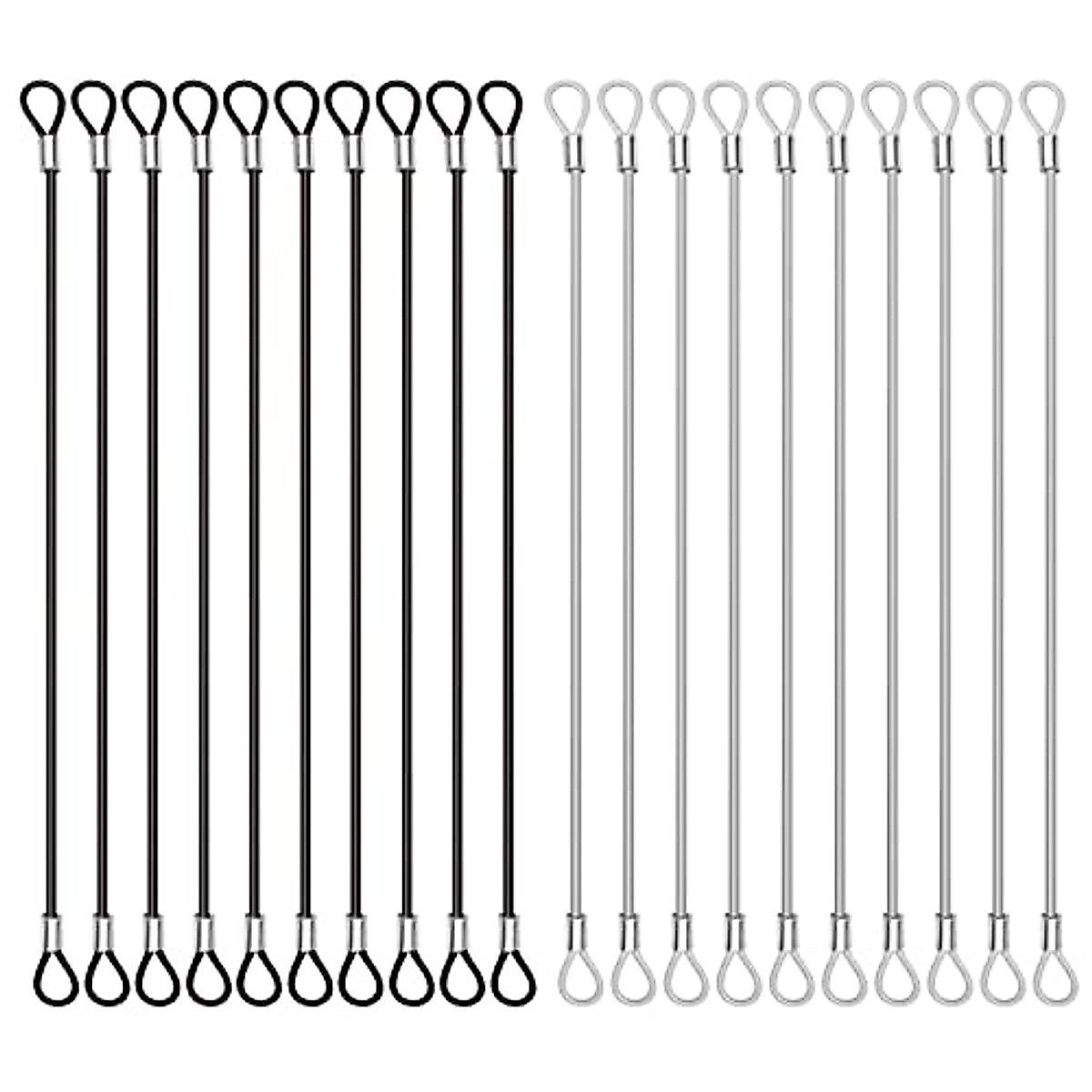 20 Pack Safety Stainless Steel Tethers,2 Color Coated Security Tether Lanyard Kit Cable Wire Compatible with Gopro Hero All Editions,Action Camera Series Devices and Other Applicable Equipment