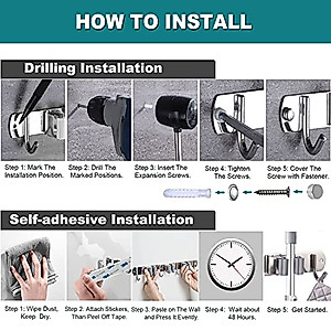 Aikert Mop And Broom Holder Wall Mount - Broom Organizer Wall Mount Heavy Duty Garage Tools Hanger Organize And Storage For Kitchen, Bathroom, Garden, Laundry / 1 Pack Grey