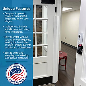 PinchNot Commercial Set Door Finger Hinge-Side Safety Guard Shield Protector