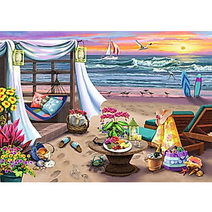 Ravensburger Cabana Retreat Puzzle - 500 Piece Large Format Jigsaw | Unique Softclick Technology | Sturdy & Glare Free | Created by Renowned Artist Nancy Wernersbach