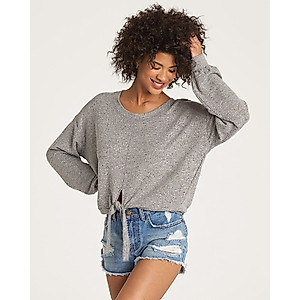 Billabong Women's Crew Neck Sweatshirt, ash Heather, L