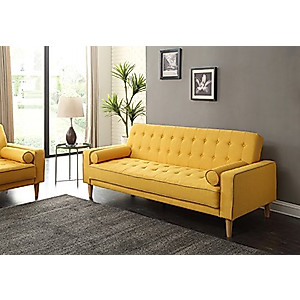 Glory Furniture Futon Sofa Bed, Yellow