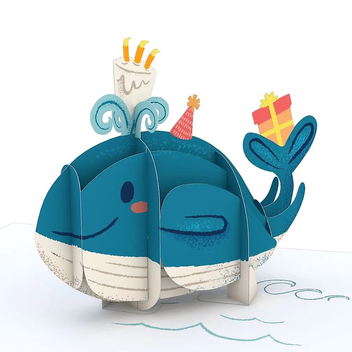 Lovepop Whale of a Birthday Paperpop® Card – Birthday Card For Her– Handcrafted 3D Pop-Up Greeting Card – Birthday Card, 4.5 x 5.9”