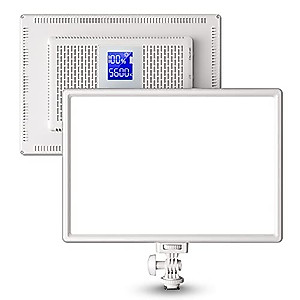 RALENO Led Video Light, Built-in 4000mAh*2 Battery 3200-5600K CRI95+ 0-100% Brightness Adjustment on Camera Light, for Vlog Lighting Video Conference YouTube Studio Photography