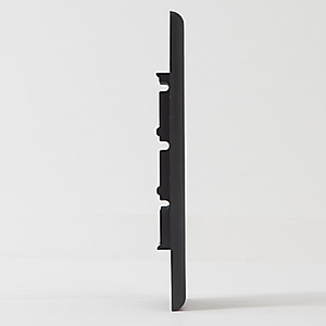 ICC 6-Port Faceplate for Keystone Connectors, Single Gang Outlet Box, Wall Plate for Networking and Home Installations, Durable and Easy to Install, Black, Single