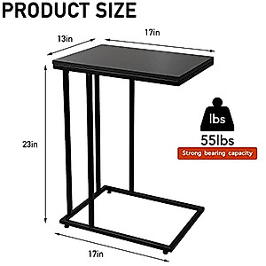 JAUZVIL Sofa and Bedside Table, Snack Table, Small Space Side Table: Living Room, Bedroom, Bathroom, Country Snack Table (Portrait)