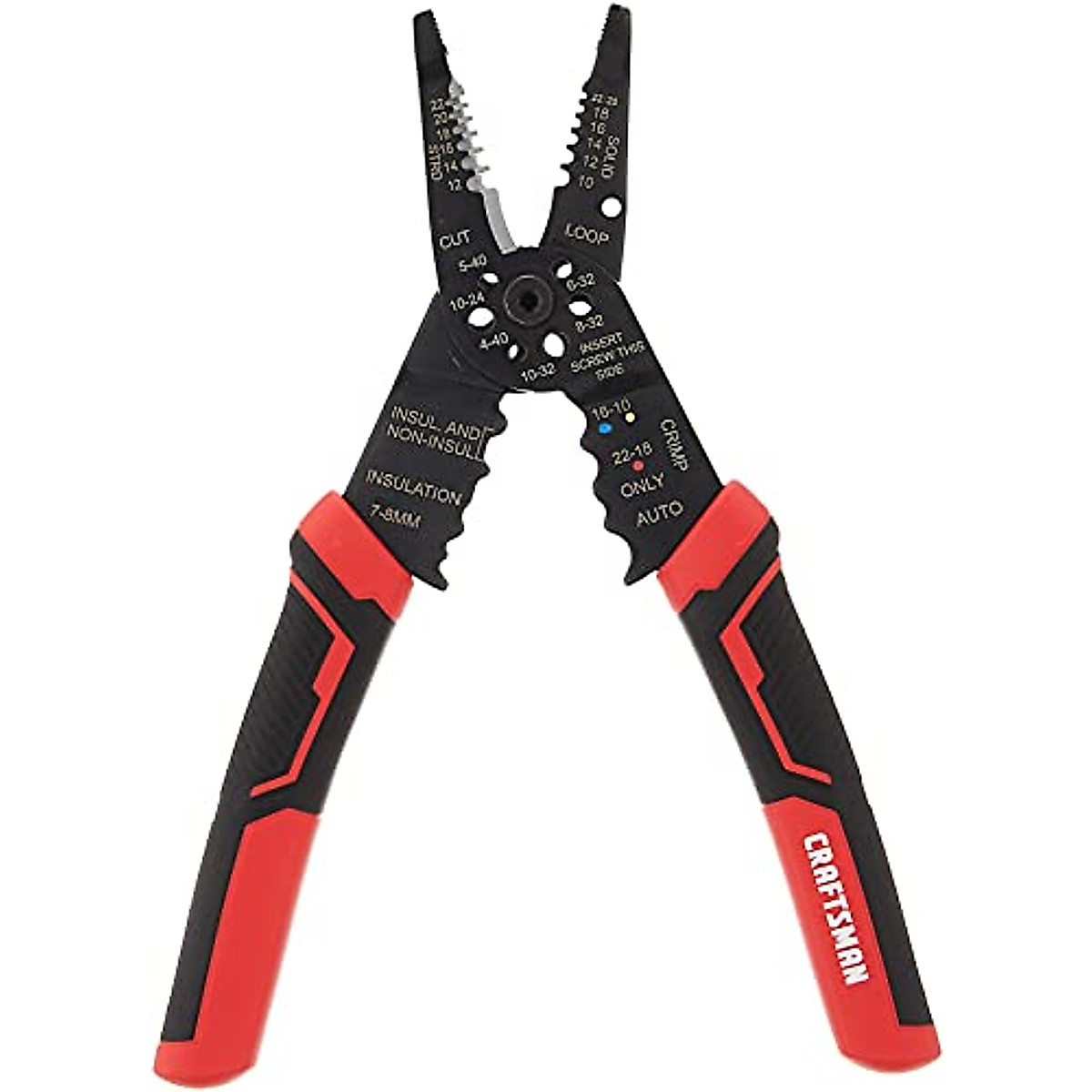 CRAFTSMAN Wire Stripping Tool / Wire Cutter & Crimper, 8-Inch (CMHT81714)