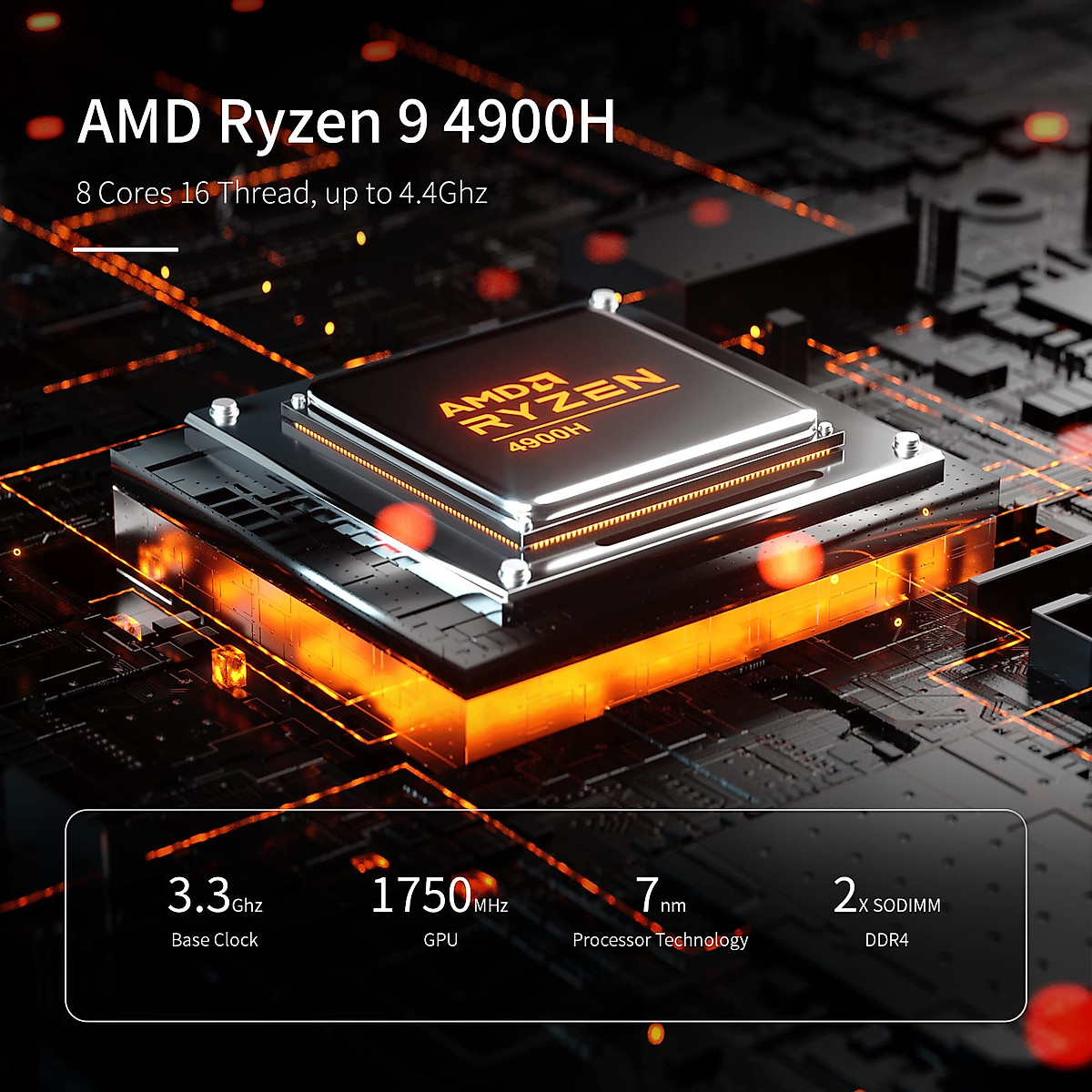 MINISFORUM Elitemini HM90 Mini PC AMD Ryzen 9 4900H Desktop Computer, DDR4 32GB + 512GB SSD, HDMI/DP/USB-C 4K@60Hz Output, 2X RJ45 Port(1000/2500Mbps), AMD Radeon Graphics, 2X HDD Slot Mini Computer