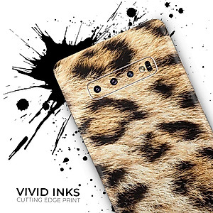 DesignSkinz Real Cheetah Animal Print Protective Vinyl Decal Wrap Skin Cover Compatible with The Samsung Galaxy S20 (Screen Trim & Back Glass Skin)