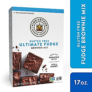 King Arthur, Gluten Free Fudge Brownie Mix, Certified Gluten-Free, Non-GMO Project Verified, Certified Kosher, 17 Ounces