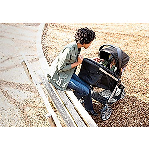 BRITAX B-Lively Travel System with B-Safe 35 Infant Car Seat | One Hand Fold, XL Storage, Ventilated Canopy, Easy to Maneuver, Raven (S05588500)