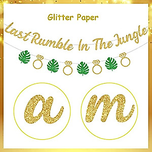 Last Rumble In The Jungle Banner Palm Leaf Garland Jungle Safari Bachelorette Party Decorations Animal Leopard Print Bridal Shower Party Supplies