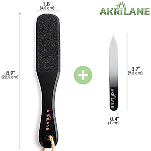 Foot File Scrubber Pumice Stone for Feet | Wooden Foot Callus Remover for Dead Skin | Spa Quality Exfoliator Pedicure Foot Scraper for Dead Skin