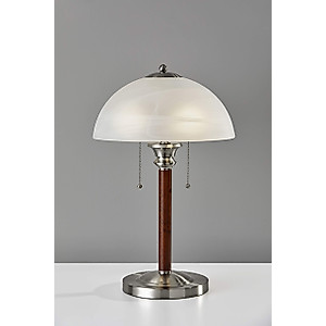 Adesso 4050-15 Lexington 22.5" Table Lamp – Lighting Fixture with Walnut Wood Body, Smart Switch Compatible Lamp. Home Improvement Equipment