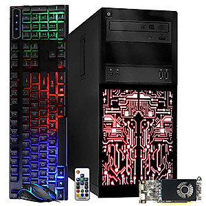 Gaming PC Desktop Intel core i7 3rd Gen 3.4GHz, TechMagnet Siwa with AMD RX-550 4GB DDR5, 16GB RAM, 1TB SSD, HDMI, DVI, VGA, RGB Keyboard, Mouse, Wi-Fi, Windows 10 Professional (Renewed)