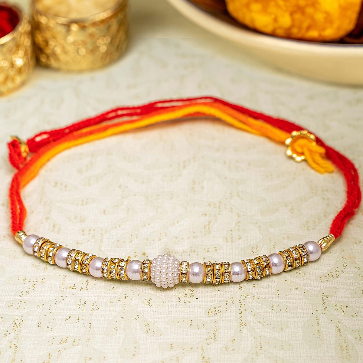 TIED RIBBONS Rakhi for Brother with Gift Set | Bhai Rakhi | Coffee Mug (10 Oz) | Mini Card - Raksha bandhan Rakhi Bracelet for Brother Rakhi for Bhaiya | Bro Rakhi Thread | Rakhi Set