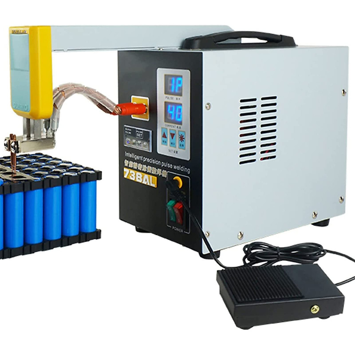 ALSUP 738AL Cordless Spot Welder for 18650 14500 Lithium Battery Pack Building, Removable Telescopic Arm with 3.6 KW Pulse Magnet Battery Spot Welder