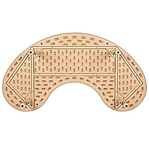 Flash Furniture 35"W x 65"L Half-Moon Natural Plastic Height Adjustable Activity Table